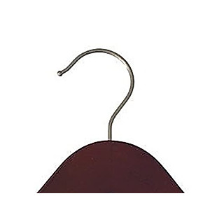 NAHANCO Wooden Shirt Hanger, 19" - Low Gloss Mahogany, 100/CTN