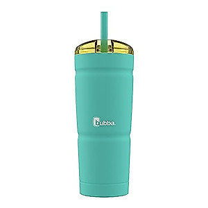Bubba Envy S Insulated Stainless Steel Tumbler with Straw | cold up 18 hours | hot up 6 hours | Fits cup holders | Easy-to-clean | BPA-free, 24 fl oz (3.62 x 3.62 x 10.54 Inches - Teal)
