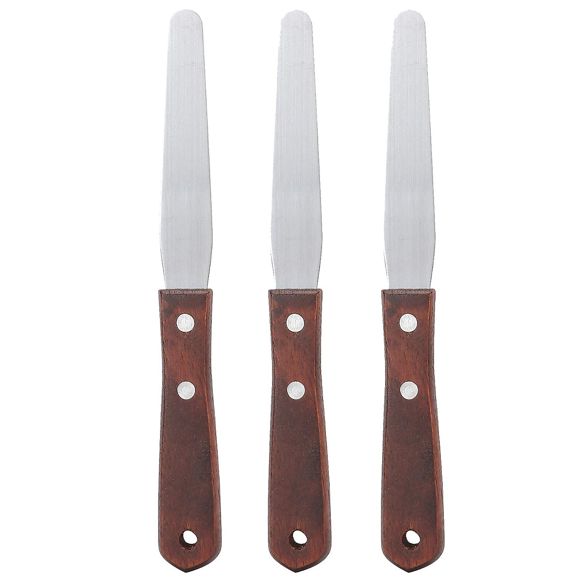 3 pieces waxing stainless steel spatula for clean application of wax or sugaring paste, wax spatula metal spatula for Brazilian waxing, stainless steel hair removal and wax spatula