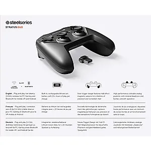 SteelSeries Stratus Duo Wireless Gaming Controller – Made for Android, Windows, and VR – Dual-Wireless Connectivity – High-Performance Materials – Supports Fortnite Mobile (Renewed)