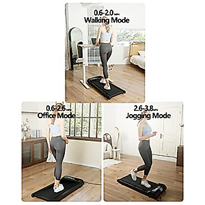Under Desk Treadmill - 2 in 1 Walking Pad Treadmill of Compact Space, 2.5HP Quiet Desk Treadmill with Remote Control, LED Display, Portable Treadmill for Home Office…