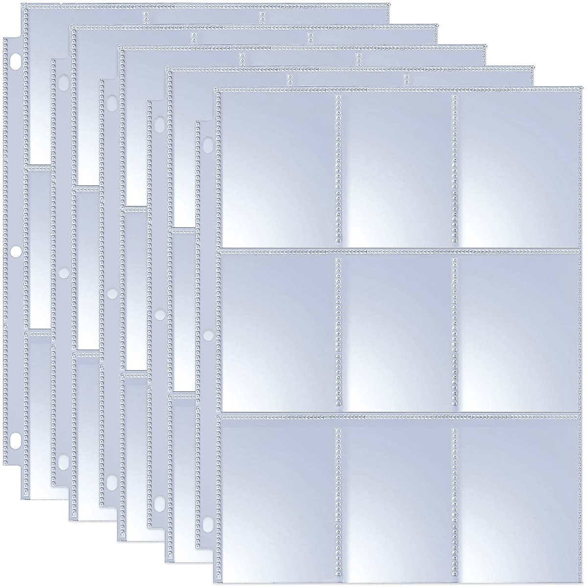 MaxGear Pokemon Card Binder Sleeves, Baseball Trading Card Page Protectors 9 Pocket for 3 Ring Binder, 40 Pack Sheet Protector Sleeve for Sport Cards, Coupon, Game Cards, Business Cards