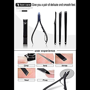 Nail Clippers Sets，20 in 1 High Precisio Stainless Steel Nail Cutter pedicure kit， nail clippers for men ，manicure set，fingernail clipper， and Beauty Tool Portable Set (Set of 7 pieces)