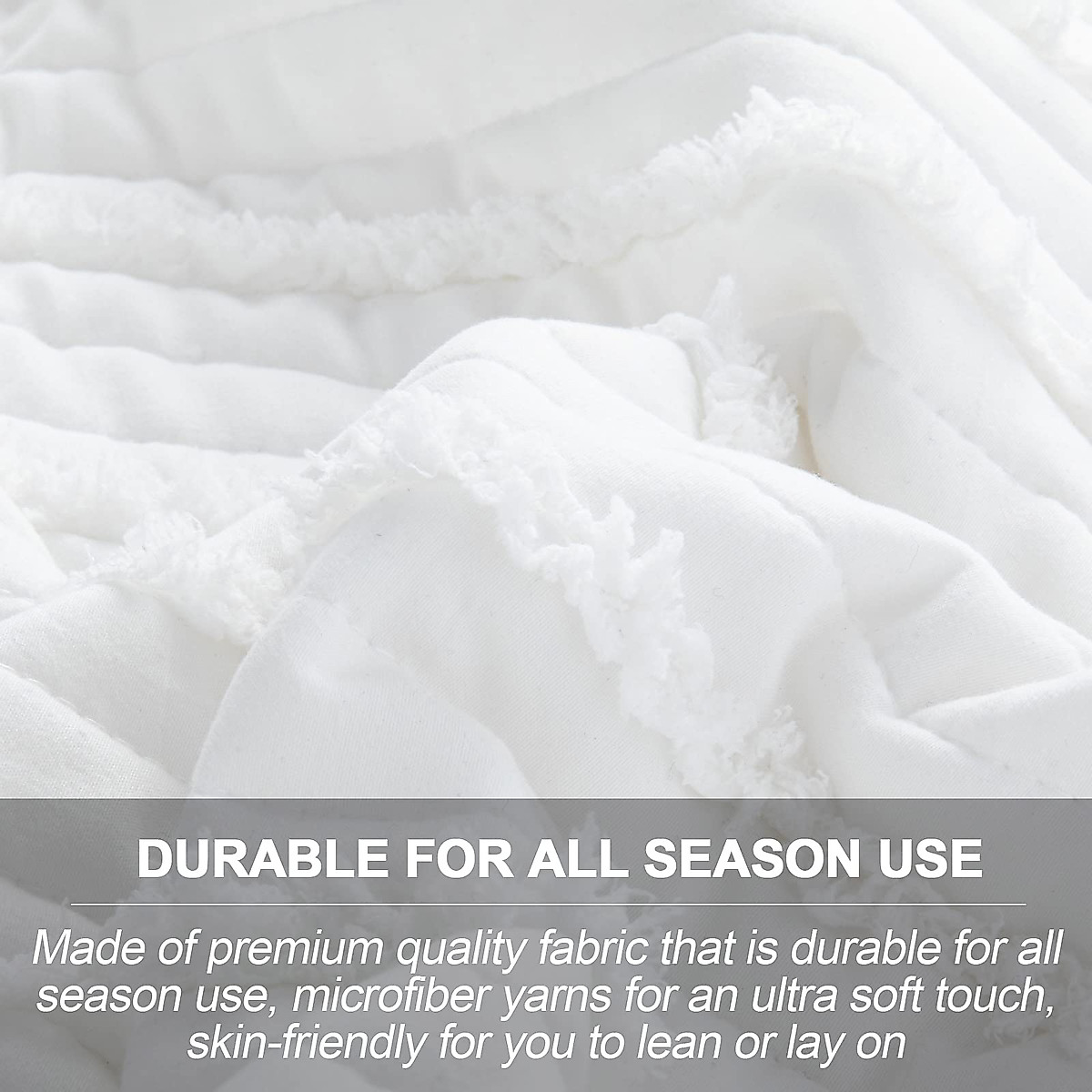 BOSOWOS Queen Size Pillow Shams Set of 2, Ultra Soft Breathable 20 x 30 Inches Pillow Case Envelope Closure, Microfiber Farmhouse Bed Pillowcases for Easy Care, White