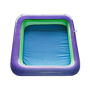 Topwon Inflatable Sand for Kids/Sand Tray/Sand Molds/Inflatable Sand/Portable Sand Tray /Sand Tray Lid (27.5×27.5Inch, Random Color)