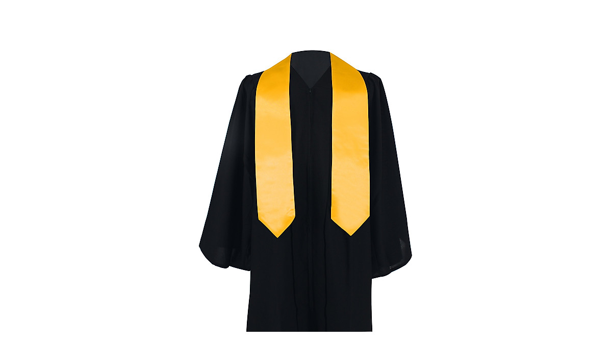 GraduationMall Gold Graduation Stole 60" for Stylish Graduation Attire