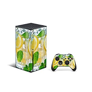 ZOOMHITSKINS Compatible with X1 Series X, Lemonade Ice Summer Drink Yellow Fruits, Durable, Bubble-Free, Made in USA