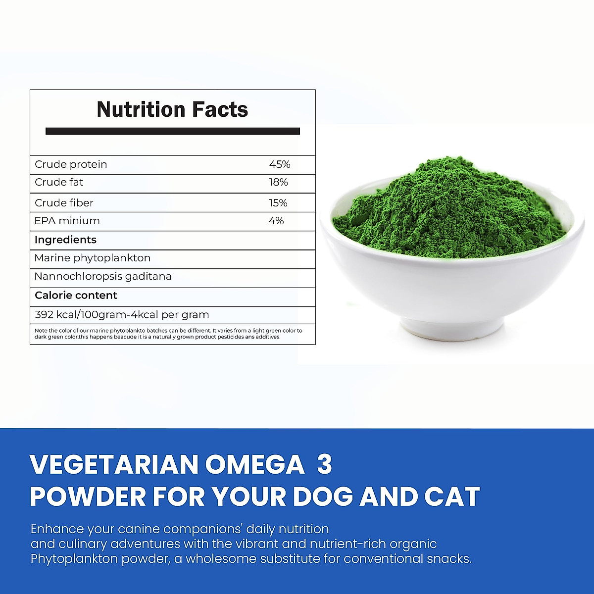 Mr. Ros Marine Phytoplankton: Supercharge Your Dog's Health (2.12 oz / 60 g). Essential Nutrients for Shiny Coat, Strong Joints & Overall Wellbeing