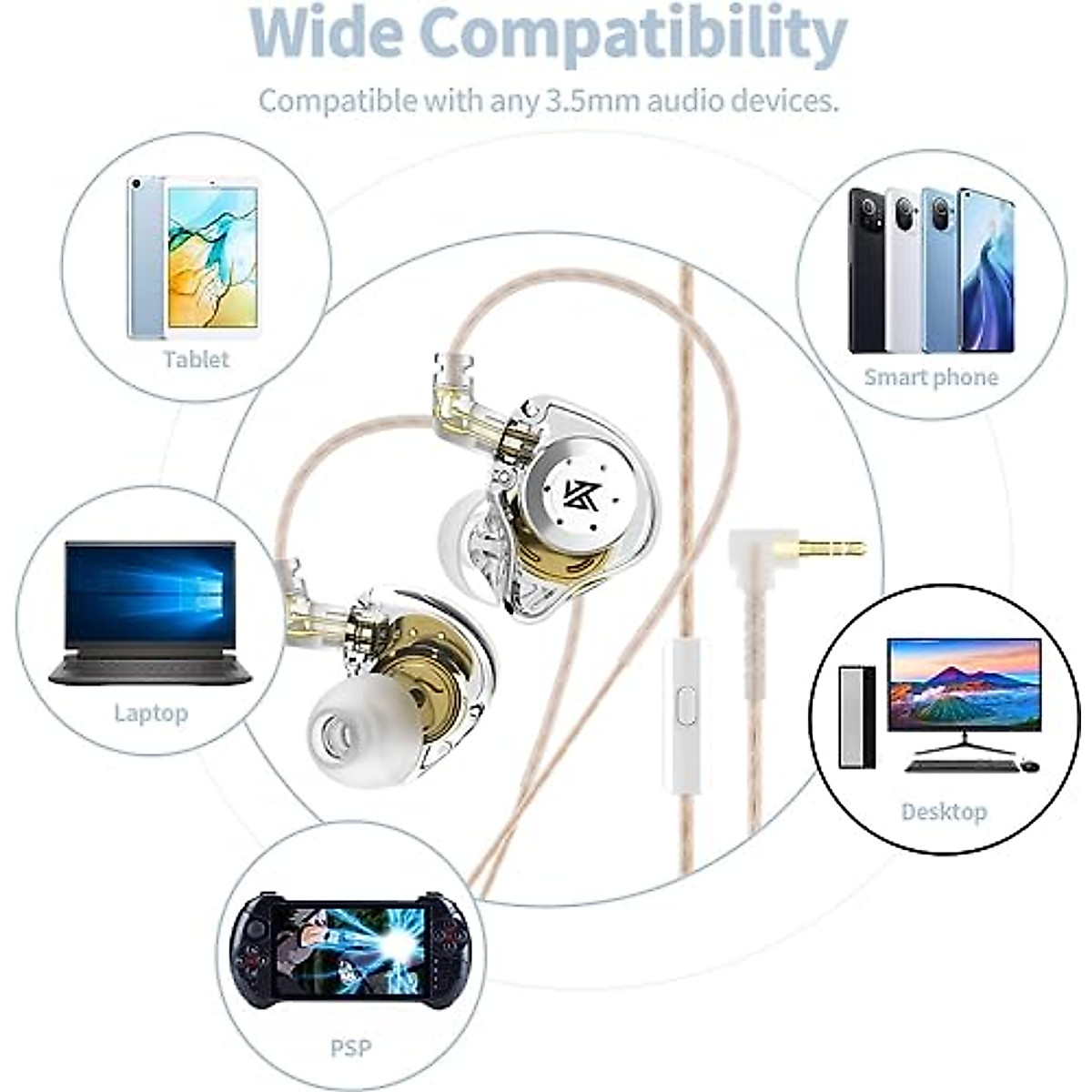 KZ EDX PRO in Ear Monitor IEM Wired Earbuds Earphones 1DD Wired Ear Buds HiFi Deep Bass with 1DD New 10mm Dynamic Driver Over Ear Headset with Detachable Cable (Black with Mic)