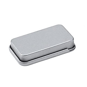 Tighall 8PCS Metal Slide Top Tin Containers Rectangle Tin Box Empty Storage Tins for Lip Balm Candles Crafts Candies Jewelry (2.2"*1.1"*0.4",Silver)