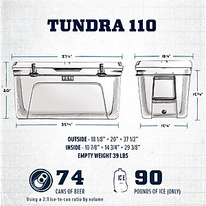 YETI Tundra 110 Cooler, White
