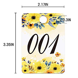 FaCraft Numbers Tags 001-100,2.17"x 3.35" Live Sale Number Card