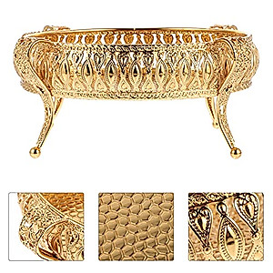 Cupcake Containers Candy Plate Fruit Metal Serving Tray Metal fruit tray dry fruit tray Tray Golden Fruit Serving Platter