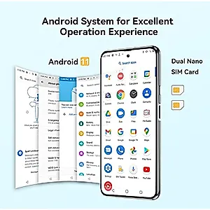 CUBOT Unlocked Android Smartphone, X50 Smartphone Unlocked, 6.67” FHD+ Screen Unlocked Cell Phone Android 11, 8GB + 128GB, 64MP+32MP Camera, 4G Dual SIM Unlocked Phones, 4500mAh Battery, US Version