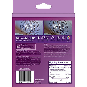 Philips LED Clear Dimmable BA11 Light Bulb - Pack of 3 - EyeComfort Flicker Free - 6.6W = 75W - 600 Lumen - Daylight (5000K) - E26 Base - Indoor - Title 20
