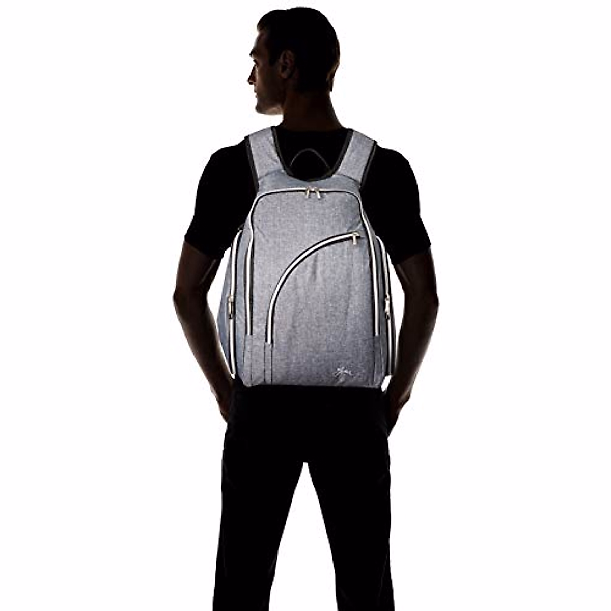 JOHAR Diaper Backpack, Travel Diaper Backpack with Changing Mat | Anti-Theft Travel Bag w/Insulated Bottle Pocket, Waterproof Pocket, Wipes Storage, Laptop Sleeve, Stroller Straps | Grey