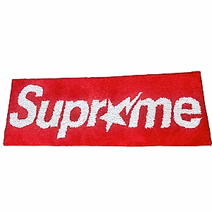 Luxape Supremed Rug - Hypebeast Room Decor - Handmade & Premium- 43 * 16in (110cm) - Suprme Rug - Designer Rugs - Aesthetic Room Decor Rug