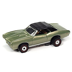Auto World Thunderjet OK Used Cars 1969 Pontiac GTO Convertible (Green) HO Scale Slot Car