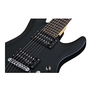 Schecter C-7 Deluxe 7-String Electric Guitar (Left Hand, Satin Black)