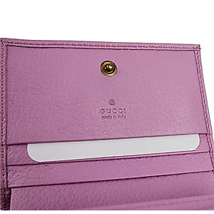Gucci Marmont Women's Pink Leather Wallet w/Crystal Double G 499783 5871