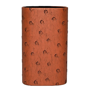 Calabria Desktop Eye Glasses Holder Soft Lining Weighted Base Brown Mens Womens Eyeglasses Stand Case Nightstands PU Leather