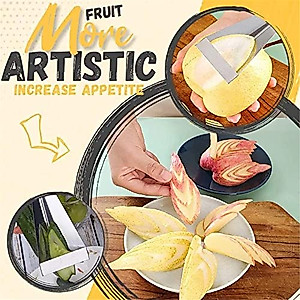 Stainless Steel Fruit Carving Knife,Antislip Engraving Blades Kitchen Accessories,Triangular Shape Vegetable Knife Slicer,DIY Food Carving Mold for Home Kitchen