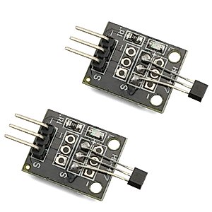Tegg 2PCS KY-003 Hall Effect Magnetic Sensor Module for Arduino Raspberry Pie PIC AVR Smart Car
