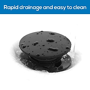 Pop Up Bathroom Sink Drain with Overflow Matte Black Pop Up Drain Stopper Vessel Sink Lavatory Vanity Anti Clog Leak Proofing