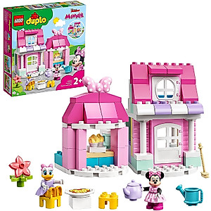 LEGO DUPLO Disney Minnie’s House and Café 10942 Dollhouse Building Toy for Kids with Minnie Mouse and Daisy Duck; New 2021 (91 Pieces)