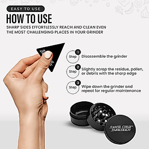 Santa Cruz Shredder Triangle Pick Tool, 1-Piece Scrapper for Hard to reach places (Black)