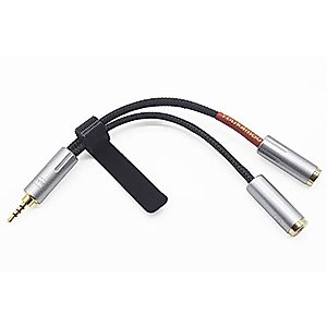 Youkamoo 2.5mm Balanced to 2 x 3.5mm Female 8 Core Silver Plated Headphone Earphone Audio Adapter Cable New in Box for PHA-3 2.5mm to Dual 3.5mm