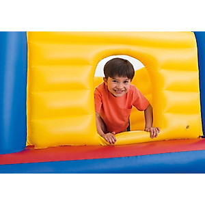 Intex Jump-O-Lene Castle, Kids Inflatable Bounce House for Ages 3-6, Indoor/Outdoor 69" L x 69" W x 53" H Trampoline Casle Bouncer, Wholesalehome Beach Ball Included