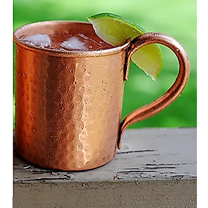 Hammered Copper Mugs for Moscow Mules - 14 Oz Size,set of 4 pc