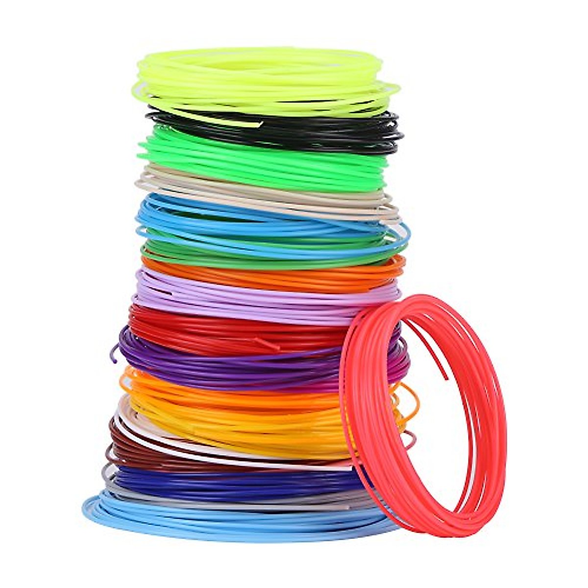 1 Set of 20 Pcs 3D Pen Filament Refills for Low Temperature 3 D Pen PCL Filament Refills 16.4 Feet for Each Color 3 Dimensional Printing Pen Filament Refills 1.75mm