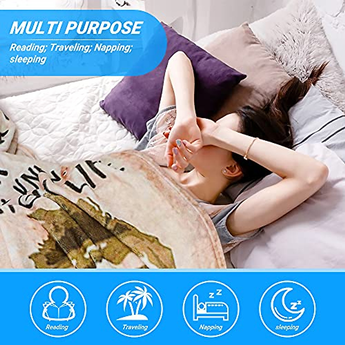 welltop Personalized Flannel Blanket to My Wife Gift from Husband, Ultra Soft Flannel Fleece Blankets Christmas Birthday Valentine's Day Wedding Anniversary Throw Blanket Fits Couch Sofa Bed (59x79in)