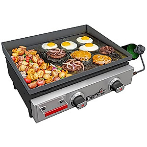 Char-Broil 463614023 22" 2-Burner Gas Tabletop Griddle, Silver