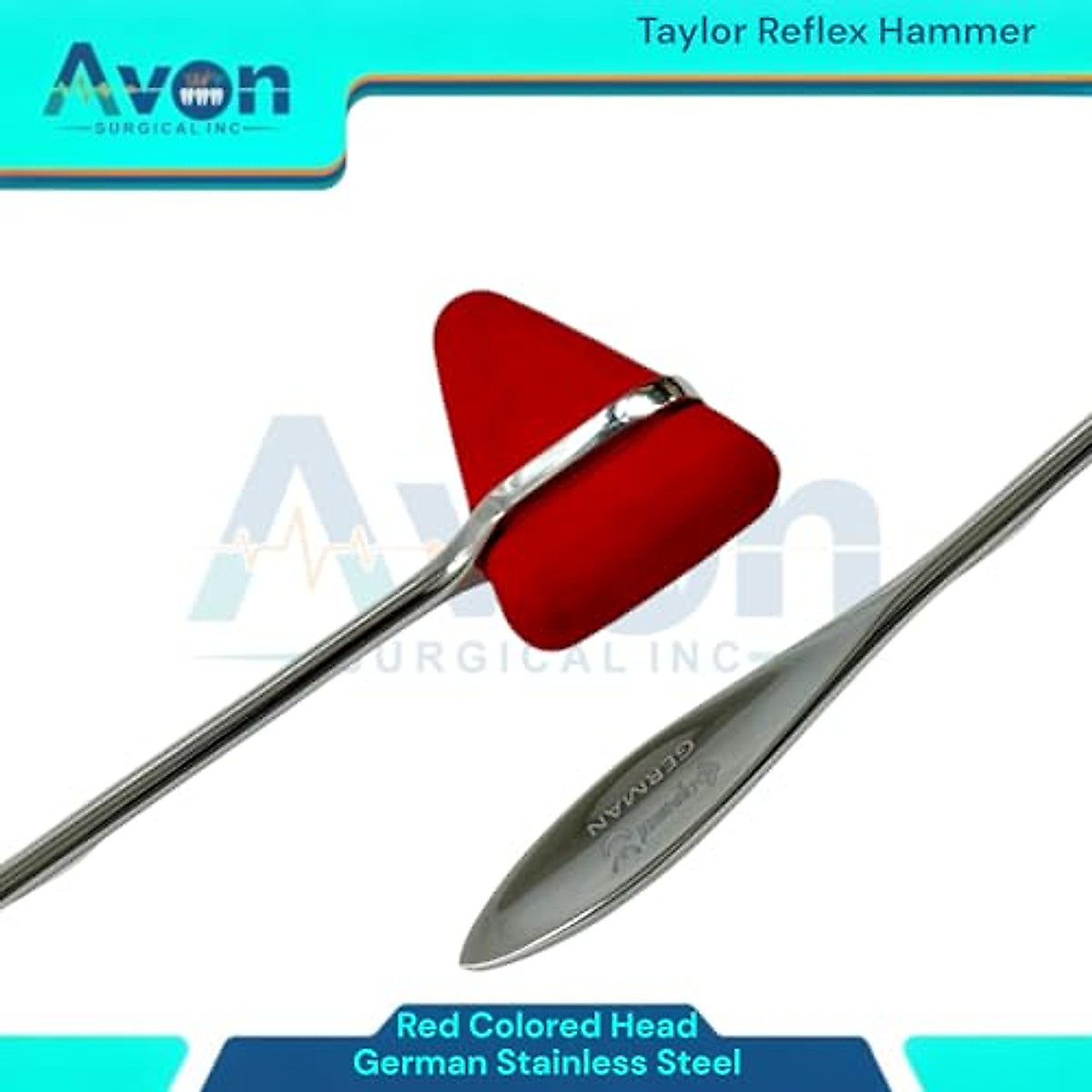 Set of 2 Neuro Percussion Hammer Taylor Reflex Hammer - Stainless Steeel Handle - Reflex Testing Instrument