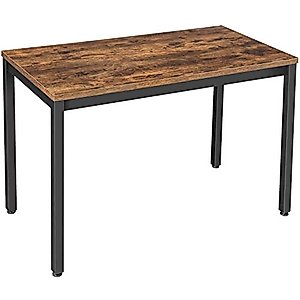 VASAGLE, 47.2 Computer Writing Desk with Stable Metal Frame, Inch Multifunctional Table in Home Office, Living Room, Rustic Brown