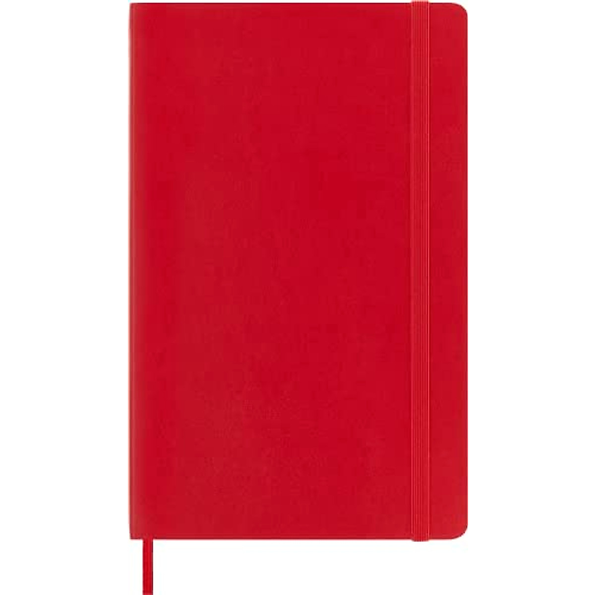 Moleskine Classic Notebook, Soft Cover, Large (5" x 8.25") Plain/Blank, Scarlet Red, 192 Pages