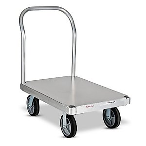 Magliner PTK2448S1-Q Smooth Deck Platform Truck, Aluminum, 2700 lb Capacity, 48" Length x 24" Width, Silver