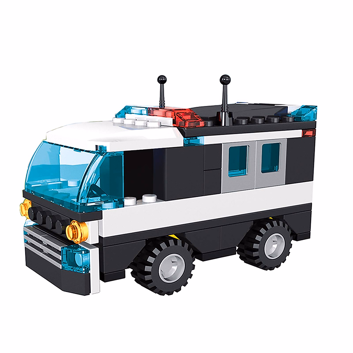 City Police Car Building Kit, City Police Sets Police Truck, Prisoner Transporter Toys Building Blocks Set for Kids Boys 6-12 Years Old, 104 Pcs