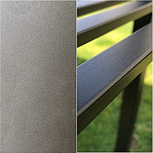 BACKYARD EXPRESSIONS PATIO · HOME · GARDEN Grilling Gazebo w/LED Lights, Barbecue Grill Canopy Tent w/Air Vent, Double Tiered, Powder Coated Steel Frame, Black and Gray - 8' x 5' (911268-NM)