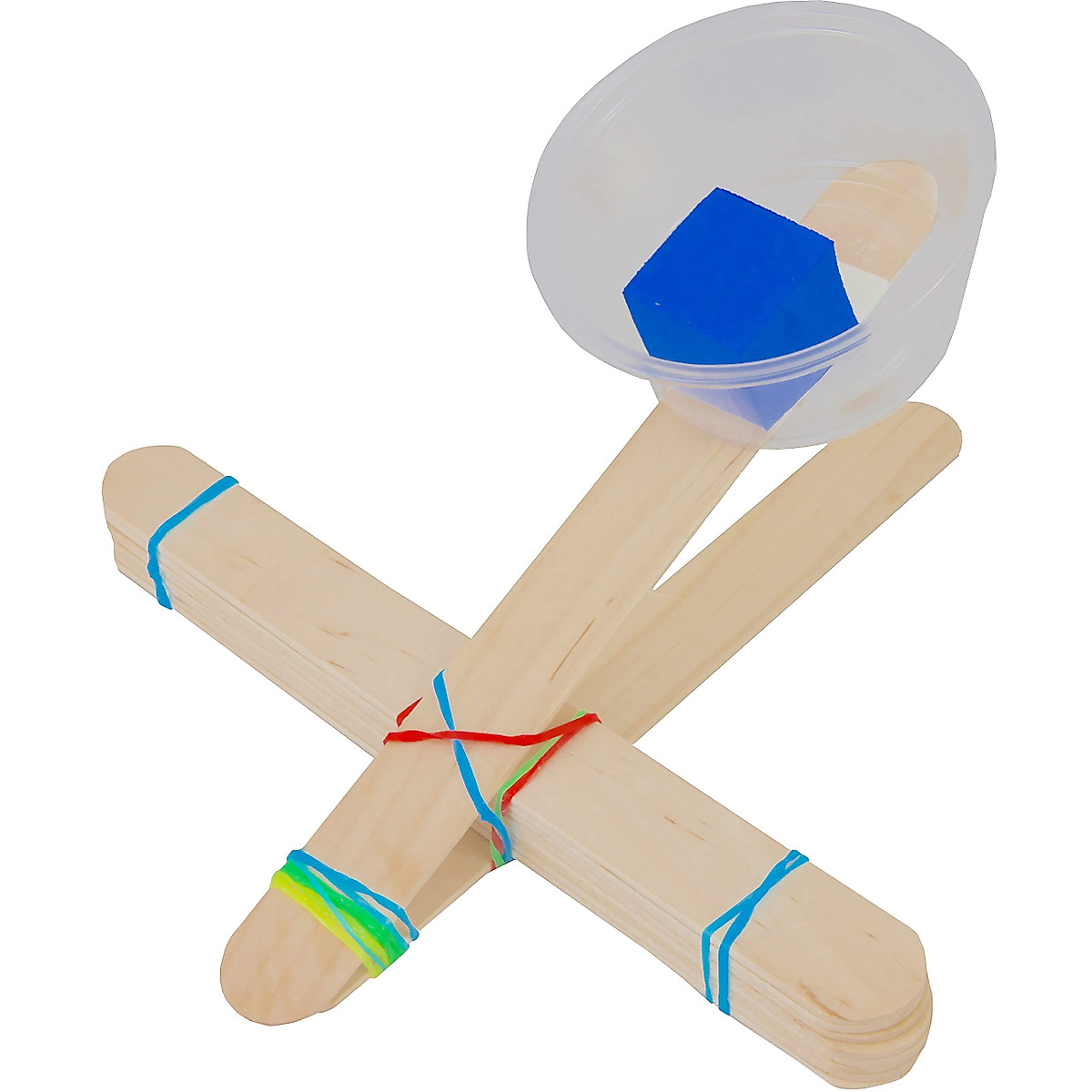 Craft Stick Catapults Kit – Supplies for 30 Catapults, Complete STEM Project for Kids with Instructions