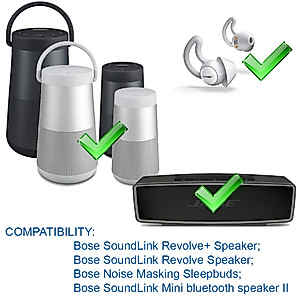 Bose SoundLink Revolve+ Speaker and Noise Masking Sleepbuds & Wall Adapter Charger 745559-0010 with 5 Ft Power Cord Cable