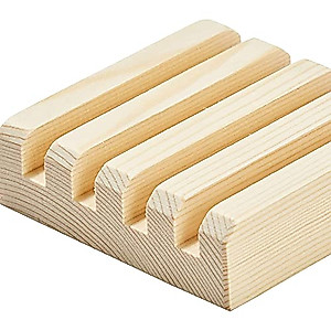 Juvale Coaster Holders - 2-Pack Coaster Display Stand Hold Up to 4 Coaster, 3.9-Inch Wood Coaster Holder Fit Square Round Coaster, for Kitchen, Dining Table, Home Decoration, Housewarming Gift