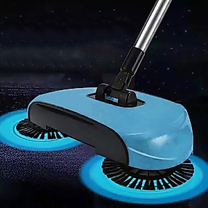 BESTOMZ 3 in 1 Household Lazy Automatic Hand Push Sweeper Broom 360 Degree Rotating Cleaning Machine Sweeping Tool