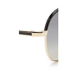 Kate Spade Sunglasses (Safilo Group) Women's Amarissa Aviator Sunglasses, Gold Black/Dark Gray Shaded, 59 mm