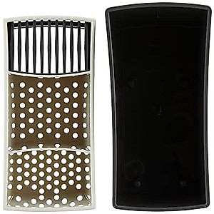 Hutzler Cutlery Drainer with Knife Slots, Gray