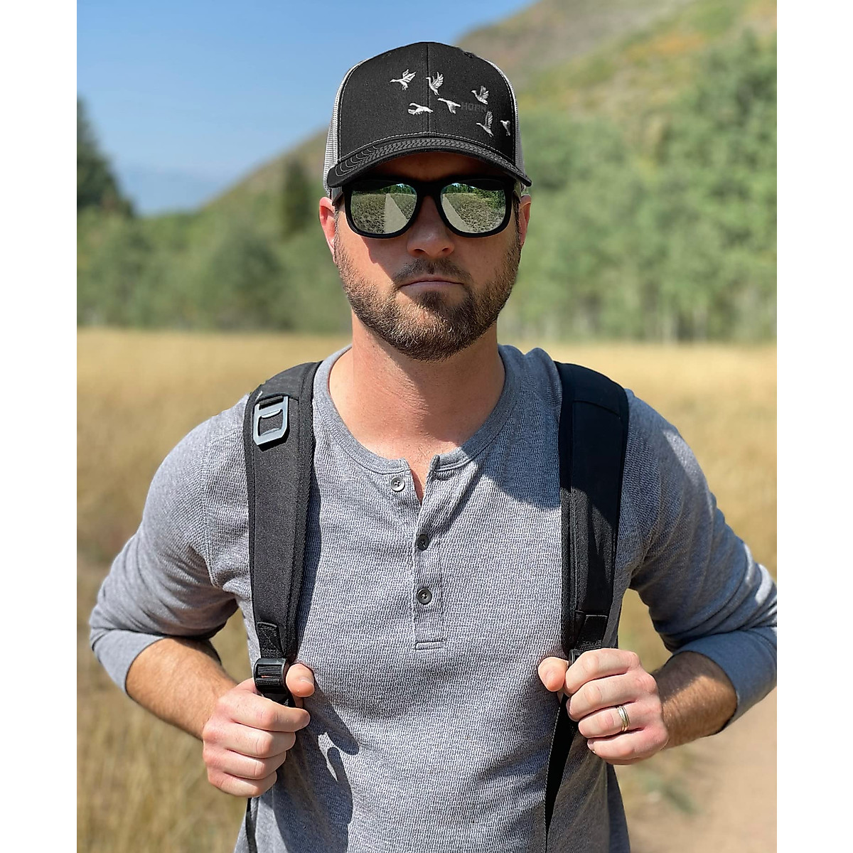 HORN GEAR Trucker Hat - Duck Hat Edition (Black/Black)