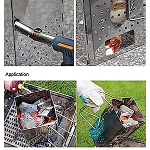 Yesinaly Charcoal Chimney Starter Can Stainless Steel for BBQ Barbecue Outdoor Cooking Grill Briquette Starter